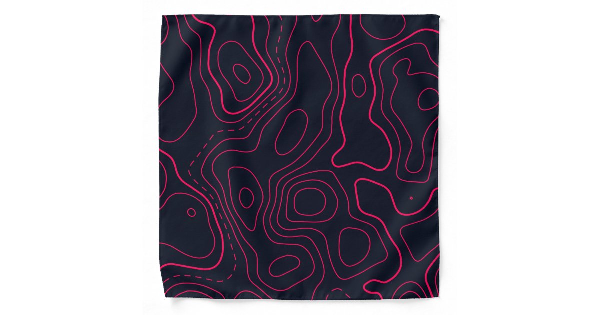 Topographic Map Pattern Bandana | Zazzle
