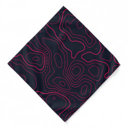 Topographic Map Pattern Bandana | Zazzle
