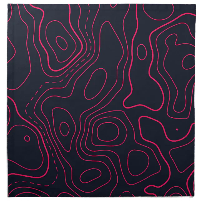 Topographic Map Pattern Cloth Napkin | Zazzle
