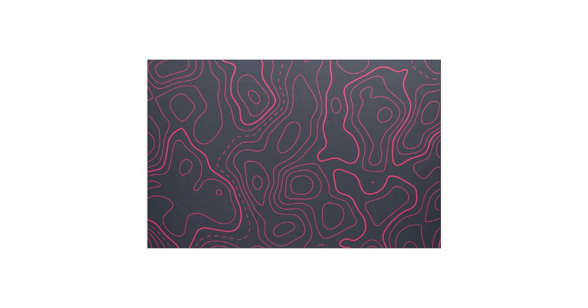 Topographic Map Pattern Fabric | Zazzle