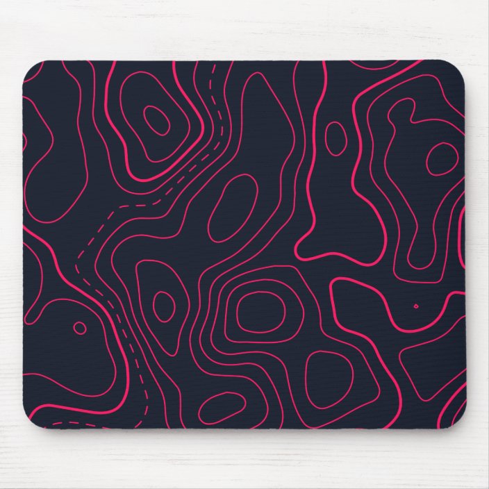 Topographic Map Pattern Mouse Pad | Zazzle