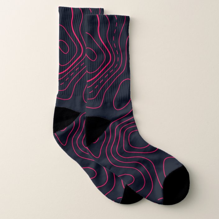 Topographic Map Pattern Socks | Zazzle.com
