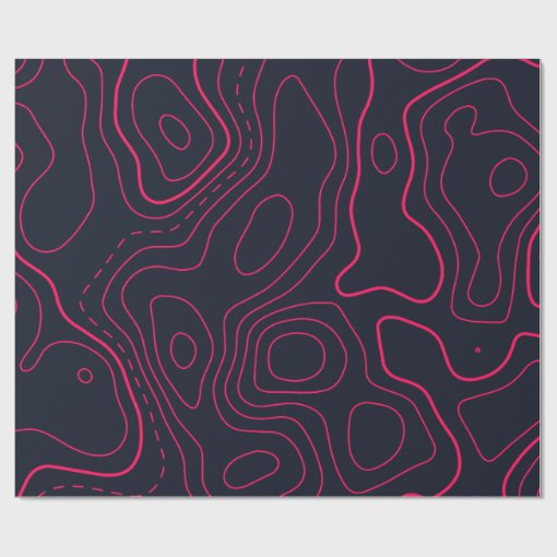 Topographic Map Pattern Wrapping Paper | Zazzle