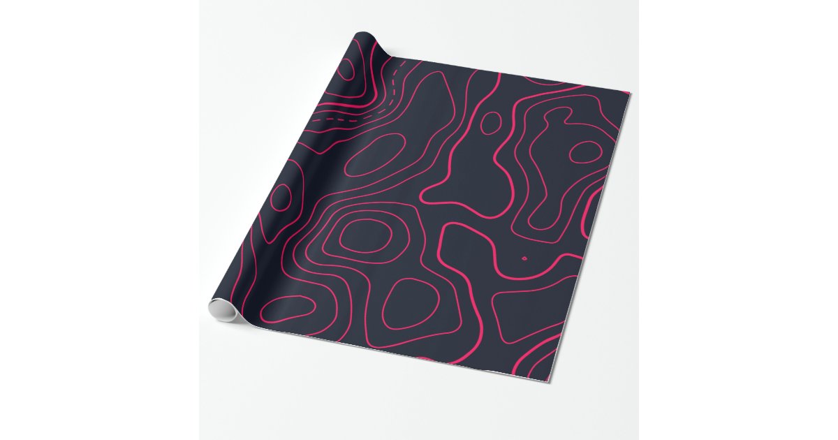 Topographic Map Pattern Wrapping Paper | Zazzle