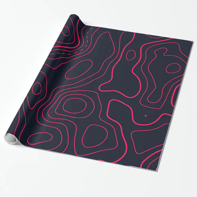 Topographic Map Pattern Wrapping Paper | Zazzle