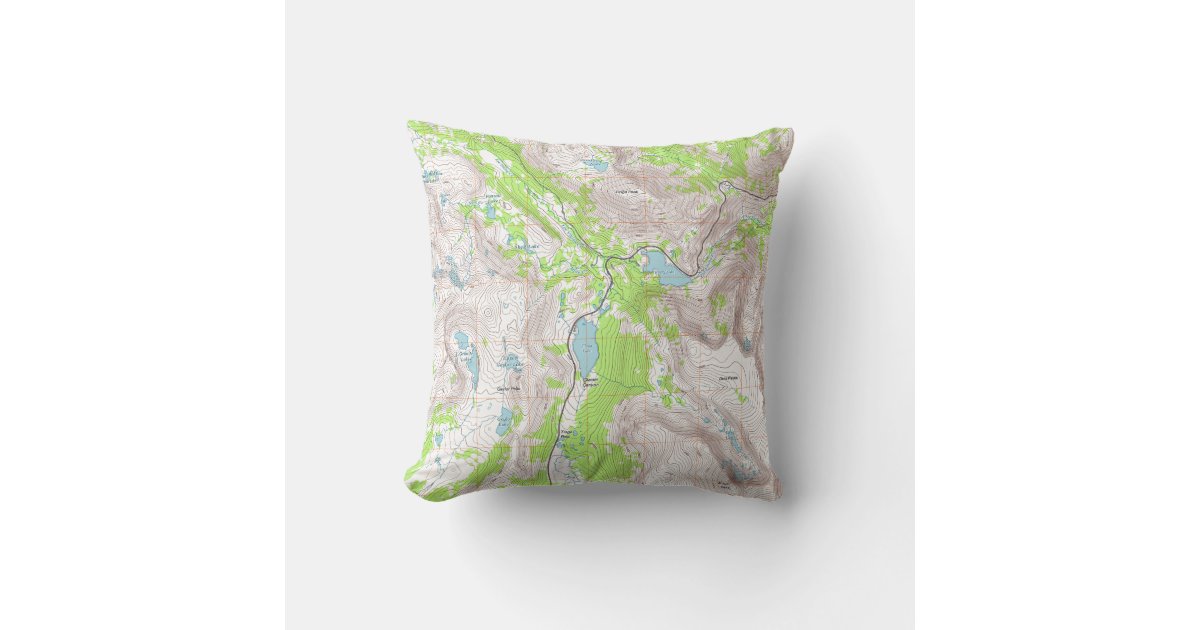 Topographic Map Throw Pillow | Zazzle