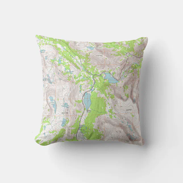 Topographic Map Throw Pillow | Zazzle