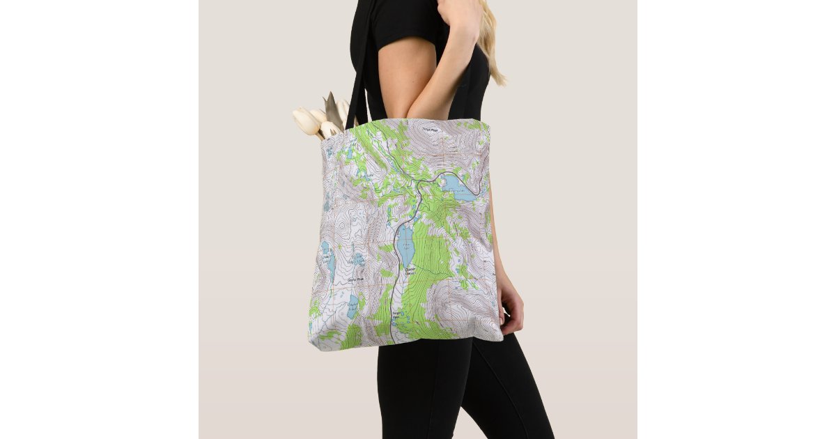 Topographic Map Tote Bag | Zazzle