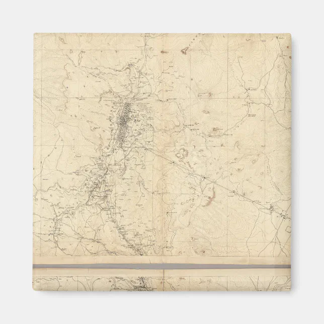 Topographical Map of Washoe Mining Region Magnet | Zazzle