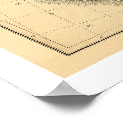 Topographical USA Map - 1883 Poster | Zazzle