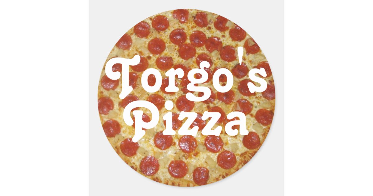 Torgo's Pizza Classic Round Sticker | Zazzle
