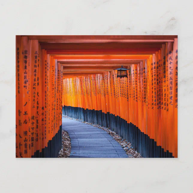 Torii Path of Fushimi Inari-Taisha Shrine Postcard | Zazzle