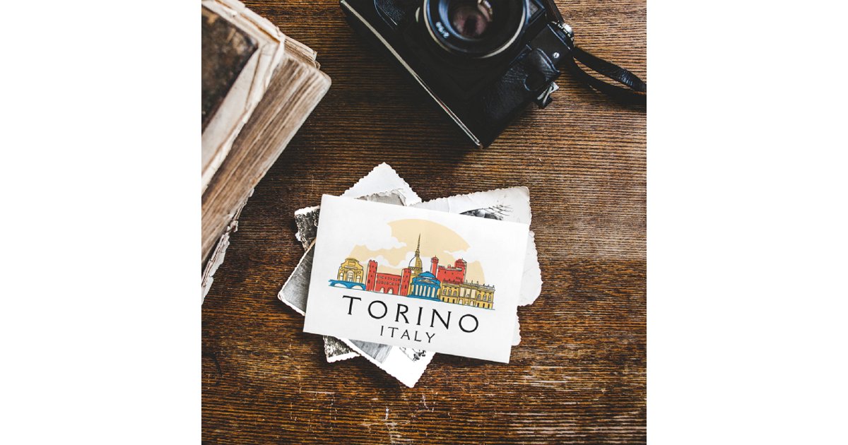 Torino Italy Vintage Cityscape Postcard | Zazzle