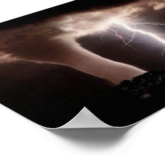 Tornado and Lightning Poster | Zazzle