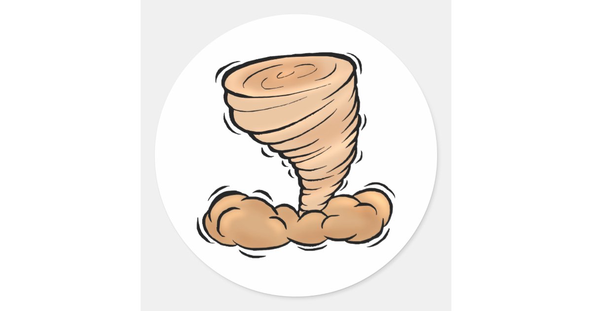 Tornado Classic Round Sticker | Zazzle