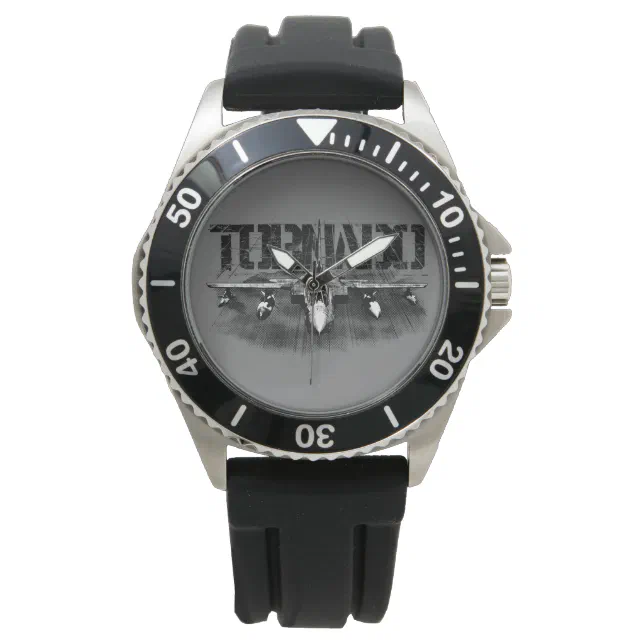 Tornado IDS Crown Protector Black Rubber Watch | Zazzle