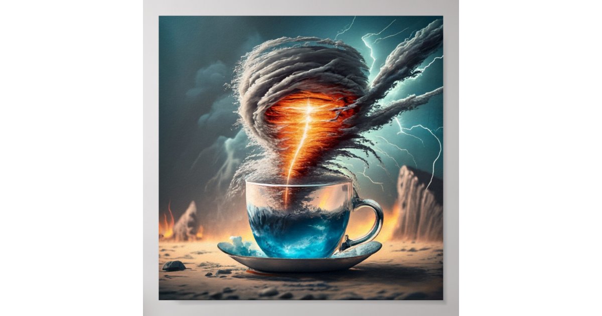 Tornado in a teacup poster | Zazzle