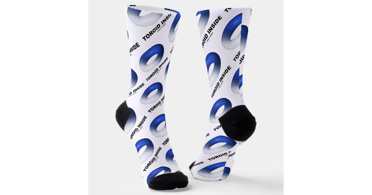 Toroid Inside (Blue Torus) Socks | Zazzle