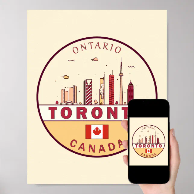 Toronto Canada City Skyline Emblem Poster | Zazzle
