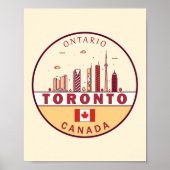 Toronto Canada City Skyline Emblem Poster | Zazzle