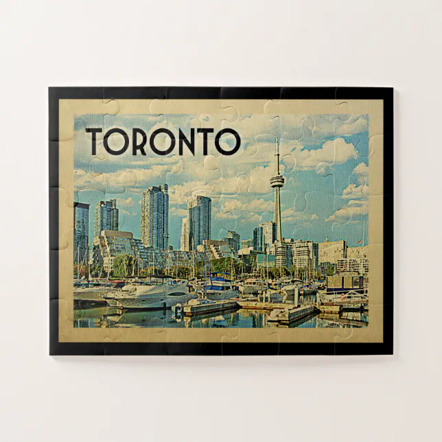 Toronto Canada Vintage Travel Jigsaw Puzzle | Zazzle