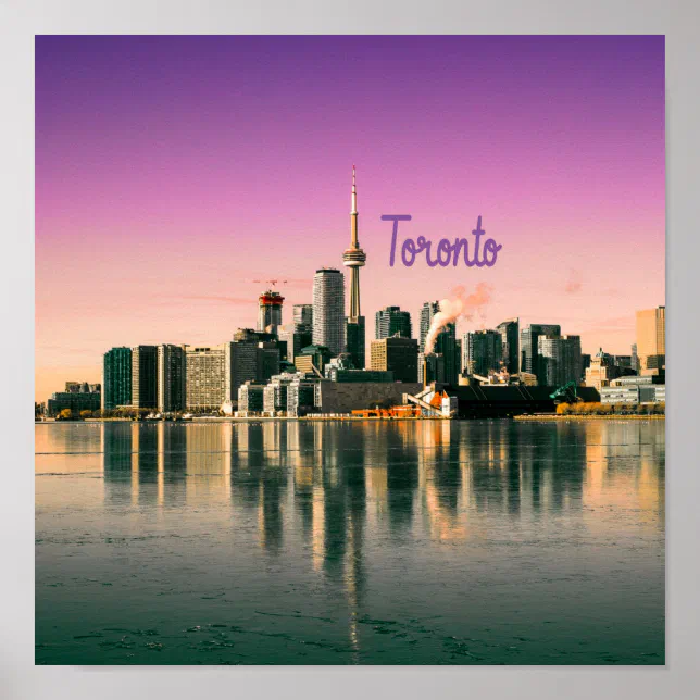 Toronto Capital of Ontario Canada City Skyline Poster | Zazzle