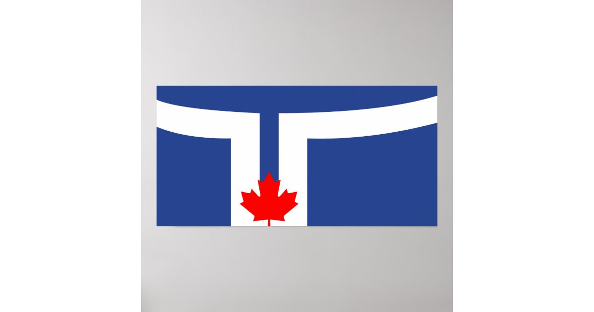 Toronto city flag canada symbol poster | Zazzle