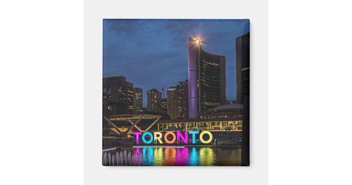 Toronto Colorful Skyline Magnet | Zazzle