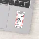 Toronto Flight Ticket Boarding Pass Travel Canada Sticker | Zazzle