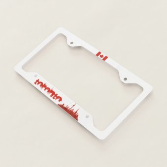 Toronto Skyline Canada Flag License Plate Frame | Zazzle