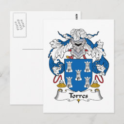 Torres Family Crest Postcard | Zazzle
