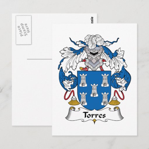 Torres Family Crest Postcard | Zazzle