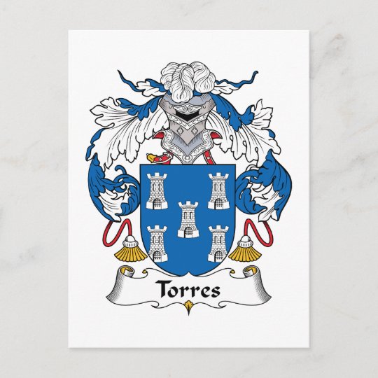 Torres Family Crest Postcard | Zazzle.com