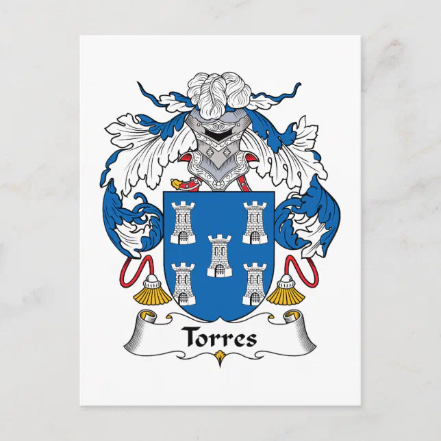 Torres Family Crest Postcard | Zazzle