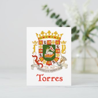 Torres Shield of Puerto Rico Postcard | Zazzle