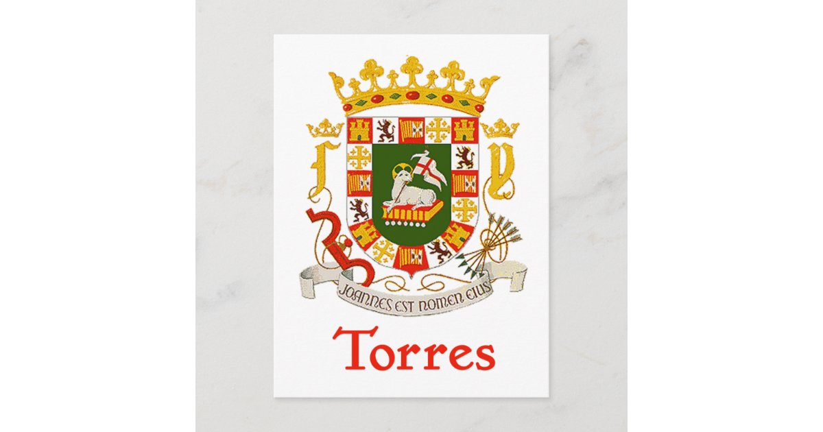 Torres Shield of Puerto Rico Postcard | Zazzle