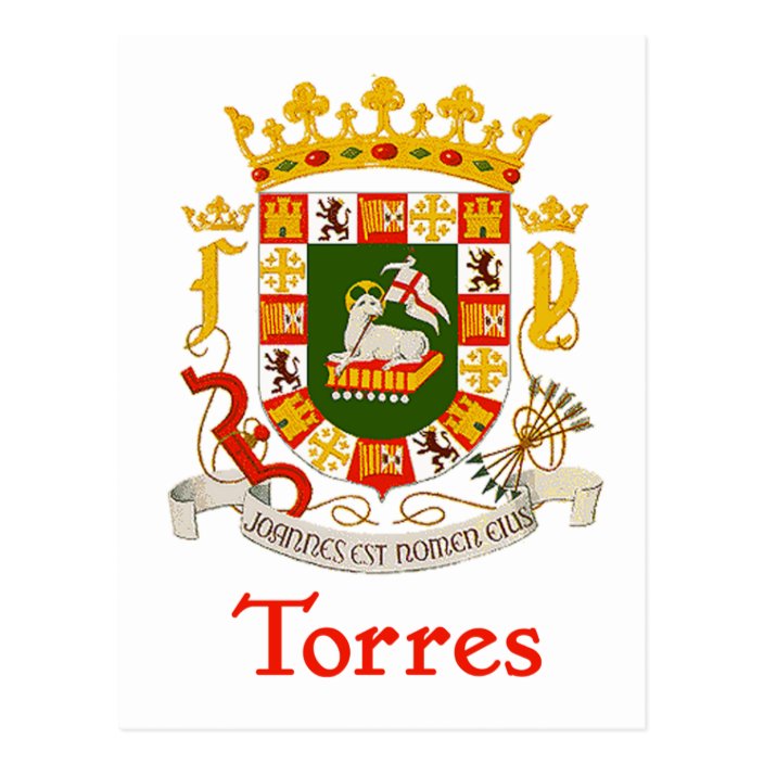 Torres Shield of Puerto Rico Postcard | Zazzle.com