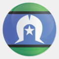 Torres Strait Islands Round Icon Flag Classic Round Sticker | Zazzle