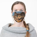 Torti Cat Face Photo Face Mask | Zazzle