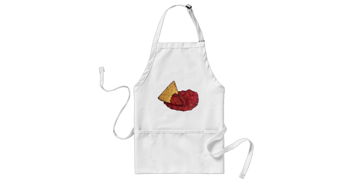 Tortilla Chips and Tomato Salsa Snack Food Foodie Adult Apron | Zazzle