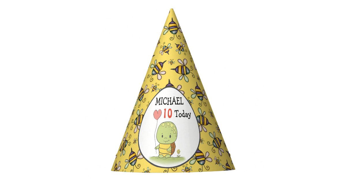 Tortoise Birthday Party Hat | Zazzle