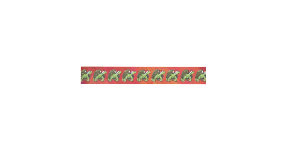 Tortoise Christmas On Red Wrap Around Address Label | Zazzle