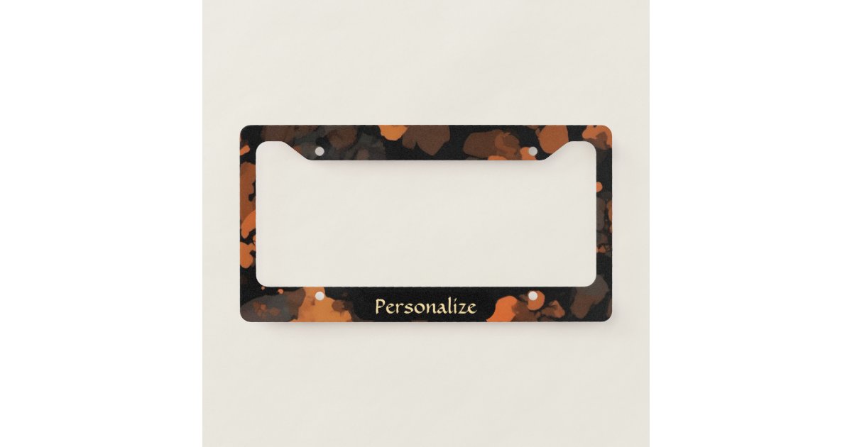 Tortoise Shell Pattern | Brown Black Elegant Chic License Plate Frame ...