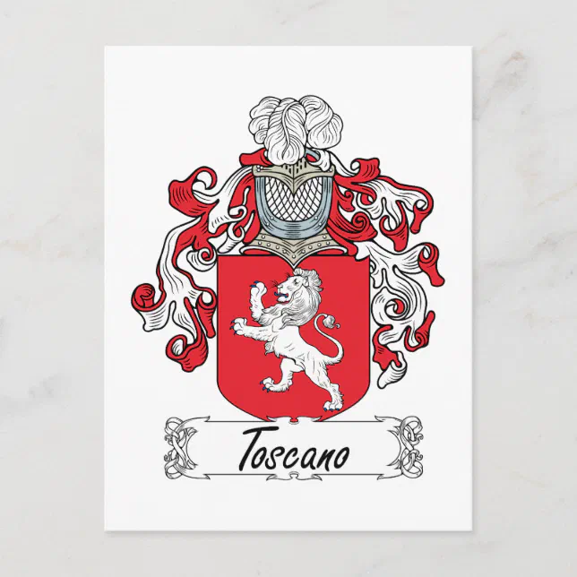 Toscano Family Crest Postcard | Zazzle