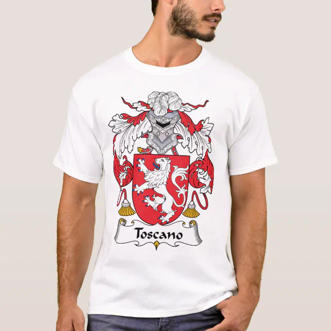 Toscano Family Crest T-Shirt | Zazzle