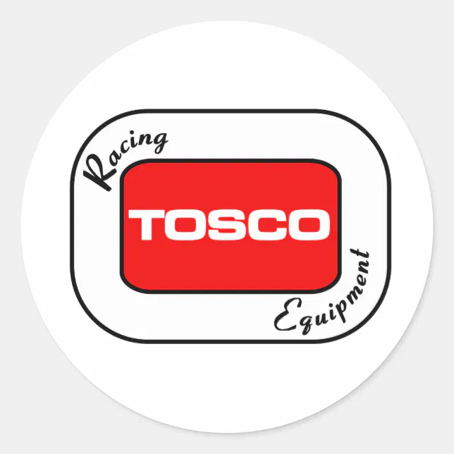 TOSCO Racing Equipment Classic Round Sticker | Zazzle