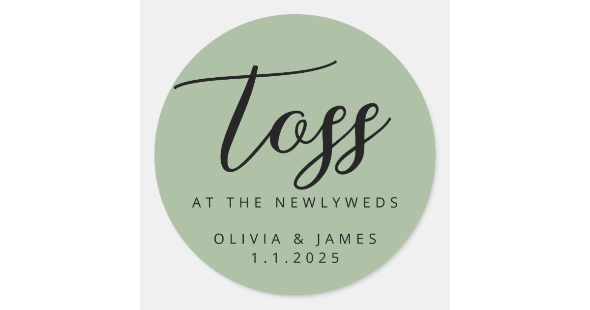 Toss At The Newlyweds Sticker | Zazzle