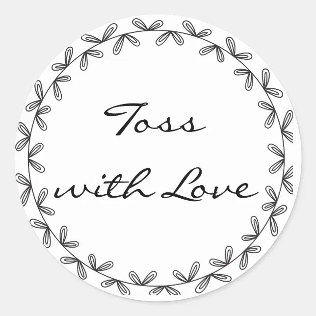 Toss with Love Sticker | Zazzle