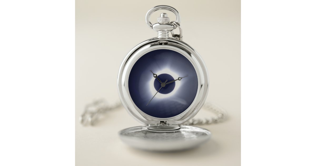Total Eclipse of the Sun Pocket Watch | Zazzle