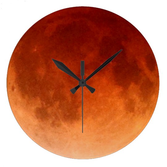 Total Lunar Eclipse Blood Moon Clock | Zazzle.com